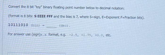 Solved Convert the 8 bit Solved Convert the 8 bit