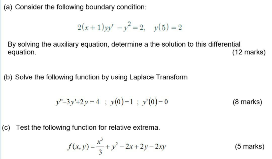Solved (a) Consider the following boundary condition: | Chegg.com