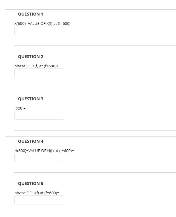 Subject: Communications PrinciplesQUESTION 1x(600)= | Chegg.com