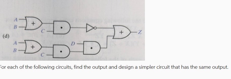Solved For each of the following circuits, find the output | Chegg.com