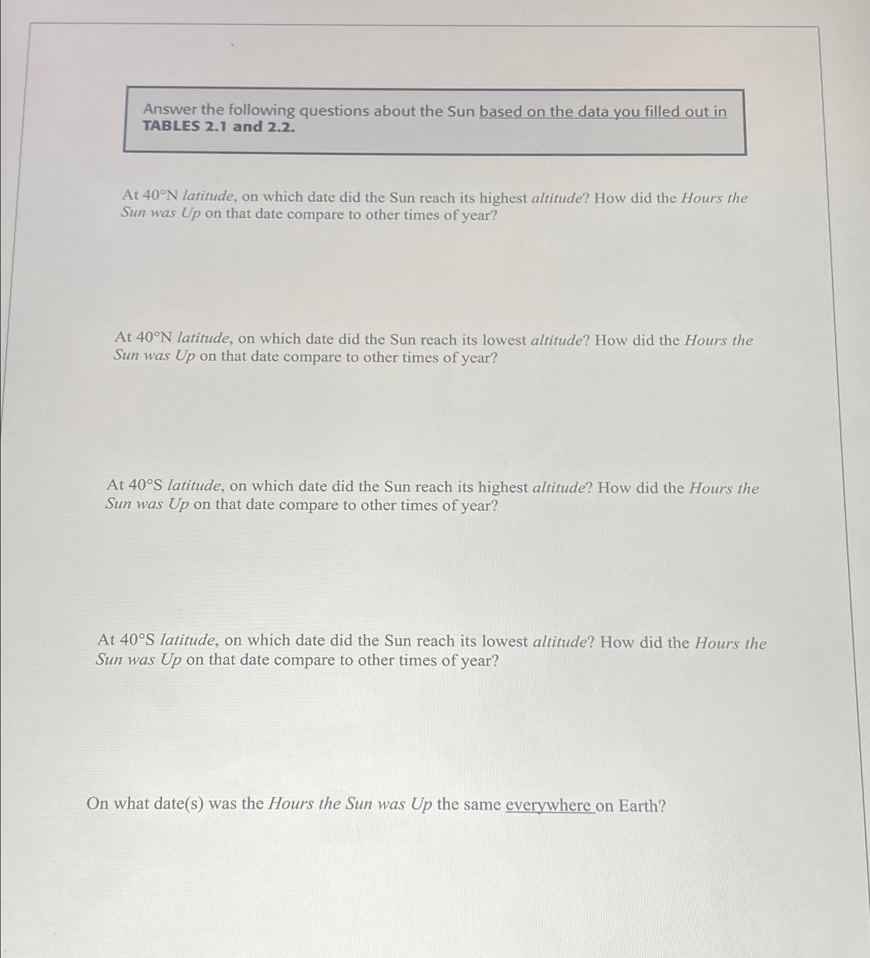 Solved Answer the following questions about the Sun based on | Chegg.com
