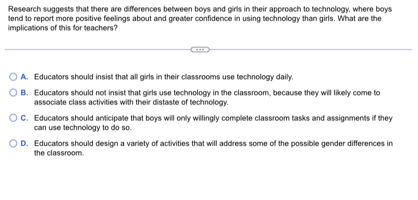 Solved Research suggests that there are differences between | Chegg.com