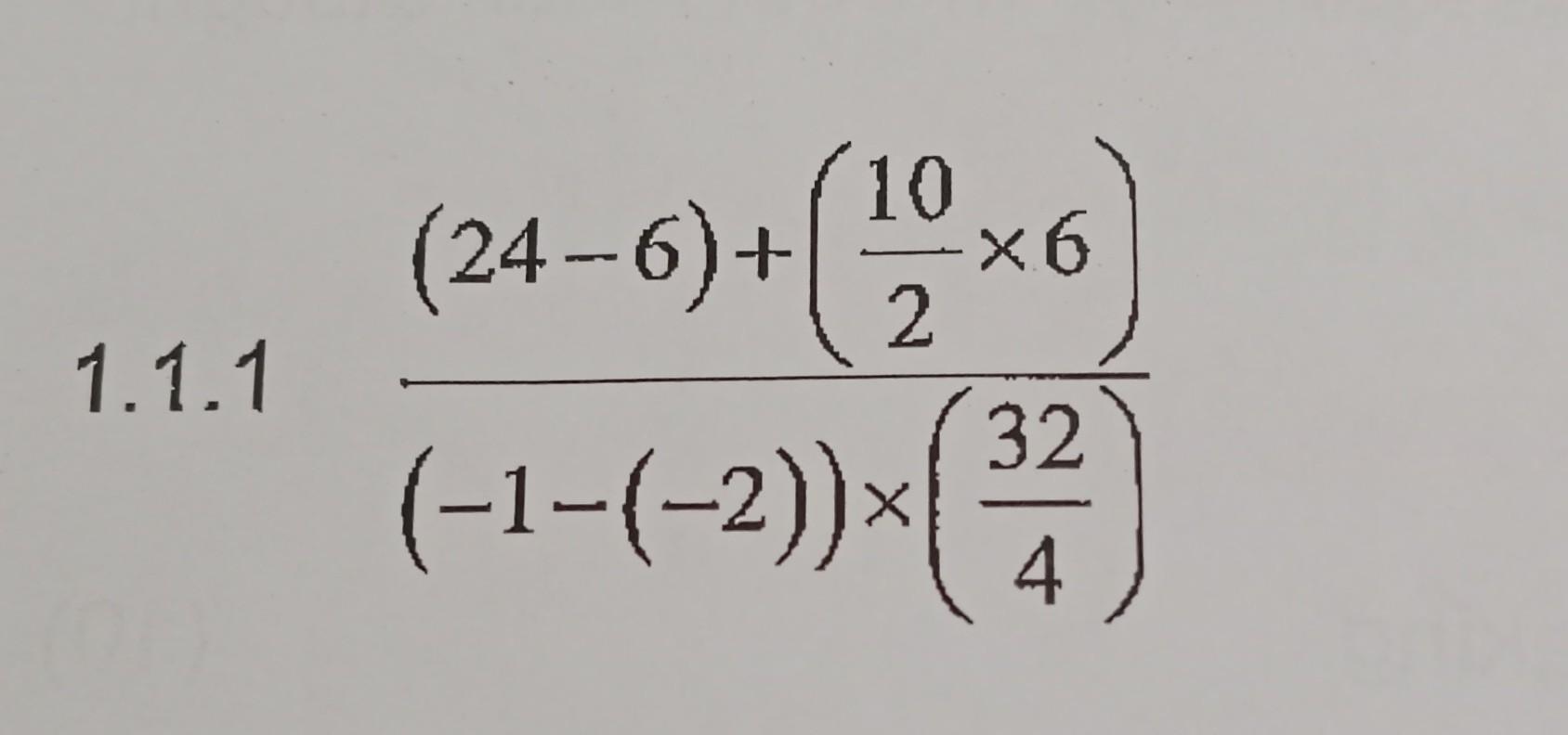 Solved (−1−(−2))×(432)(24−6)+(210×6) | Chegg.com