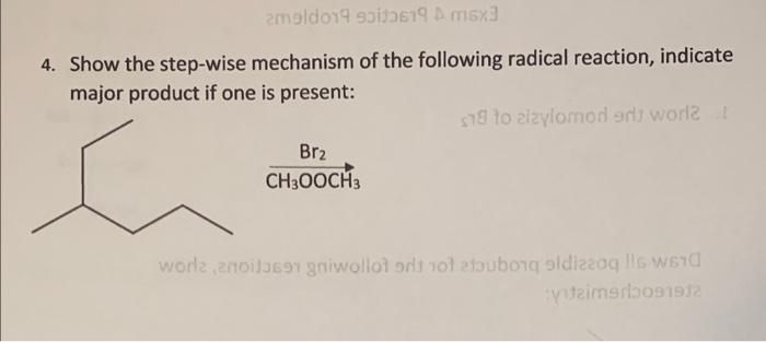 Solved 2moldo 14 sid.619 5x3 4. Show the step-wise mechanism | Chegg.com