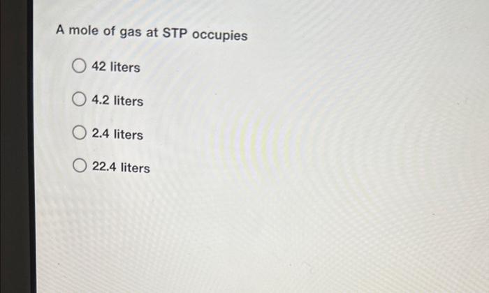 Solved Mole Test Review What is the number of moles of | Chegg.com