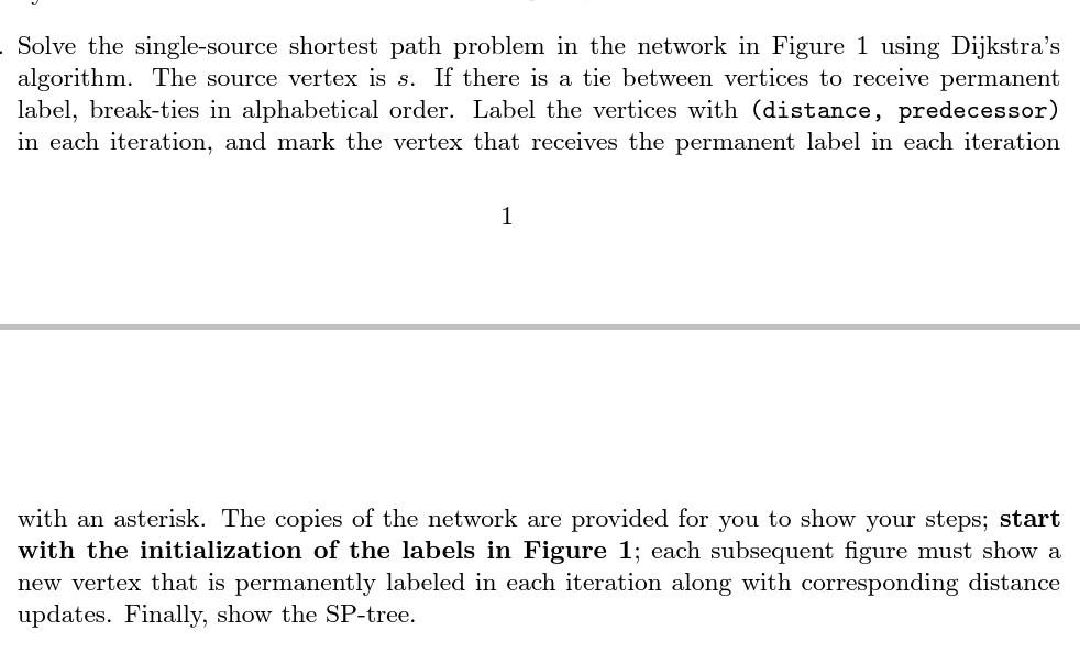 Solved Solve the single-source shortest path problem in the | Chegg.com