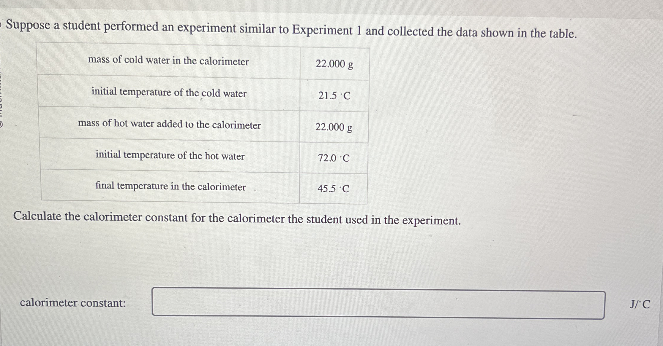 Solved by an EXPERT Suppose a student performed an experiment similar to | Chegg.com