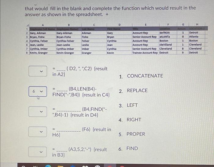 Solved that would fill in the blank and complete the | Chegg.com