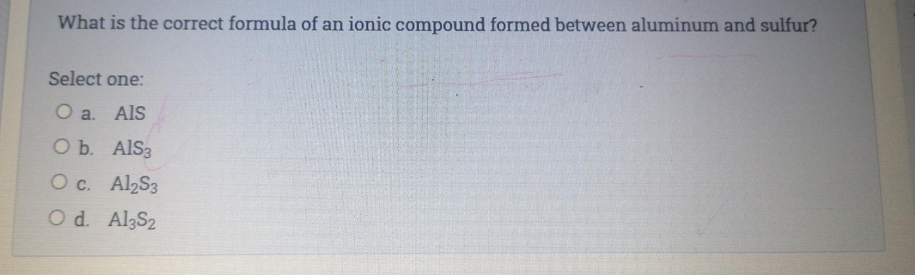 Solved What is the correct formula of an ionic compound | Chegg.com