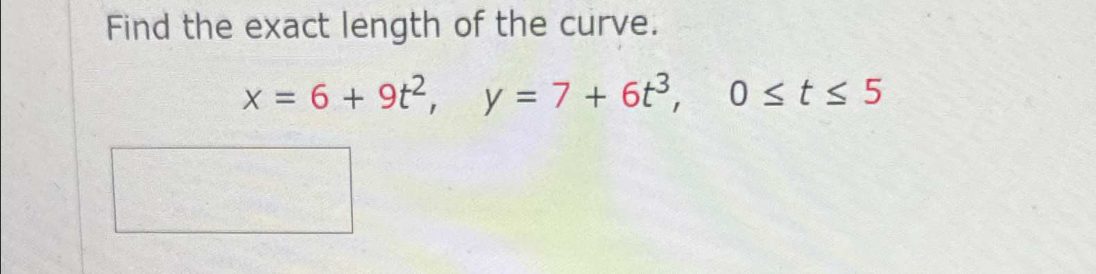 Solved Find the exact length of the | Chegg.com