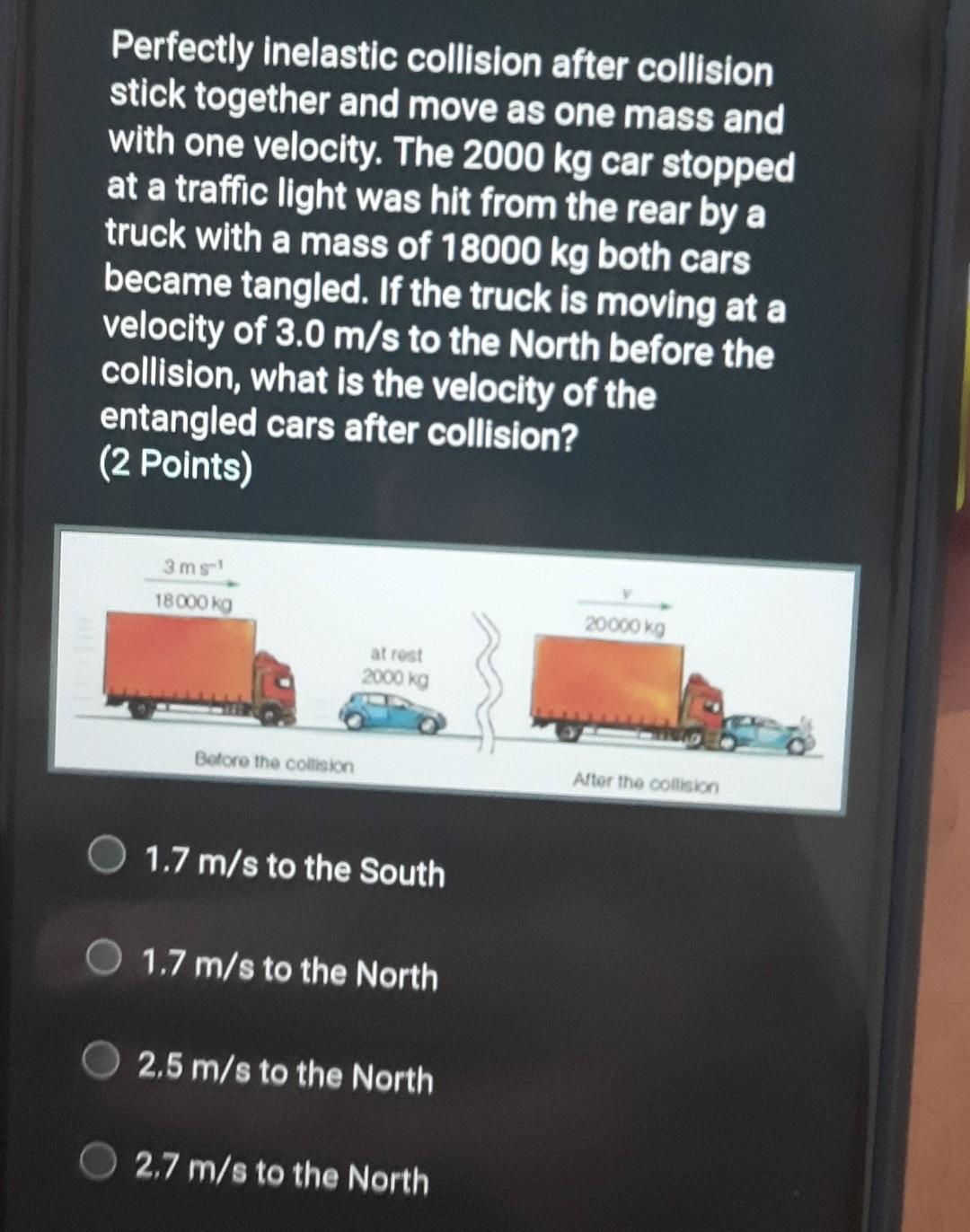 Solved Perfectly inelastic collision after collision stick | Chegg.com