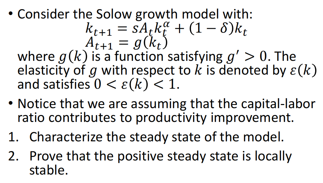 Solved Consider the Solow growth model | Chegg.com