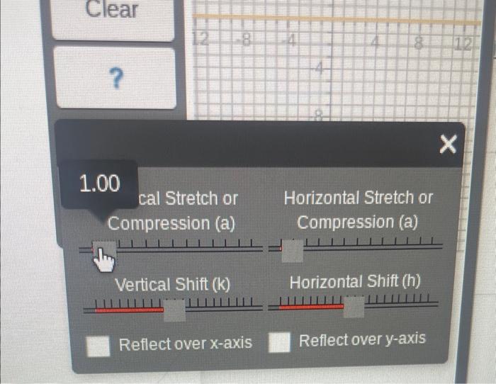 Solved Use transformations to graph y=10x2.Clear ? 1.00 cal | Chegg.com