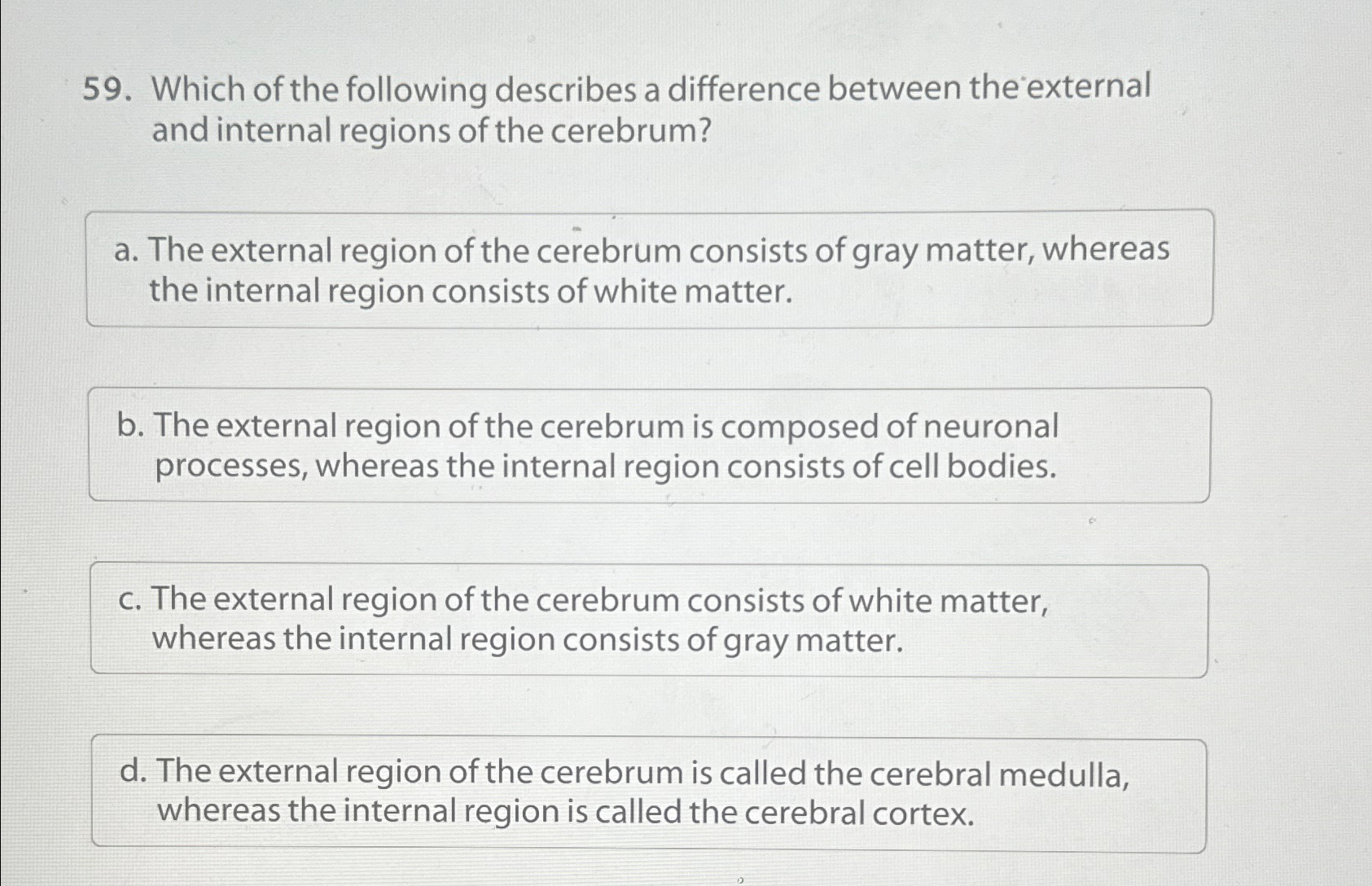 Solved Which of the following describes a difference between | Chegg.com