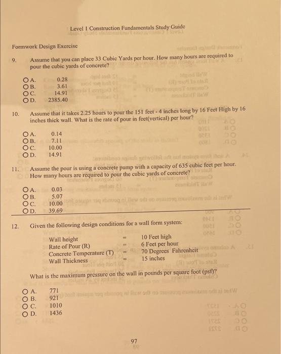 Solved Level I Construction Fundamentals Study Guide | Chegg.com