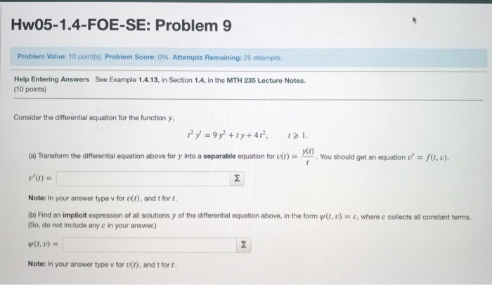 Solved Hw05-1.4-FOE-SE: Problem 9 Problem Value: 10 points). | Chegg.com