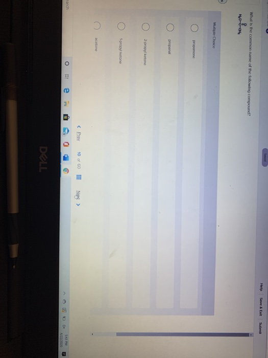 Solved Help Seve & Exit Submit What is the common name of | Chegg.com