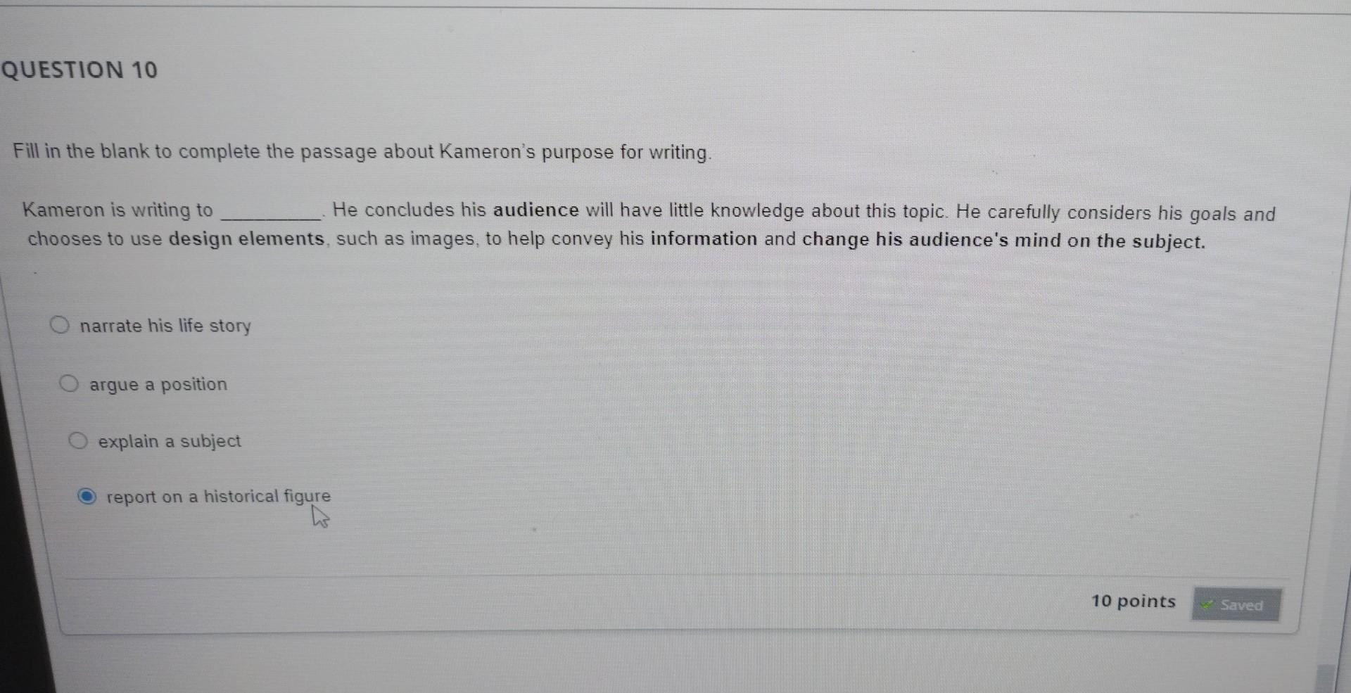Fill in the blank to complete the passage about | Chegg.com