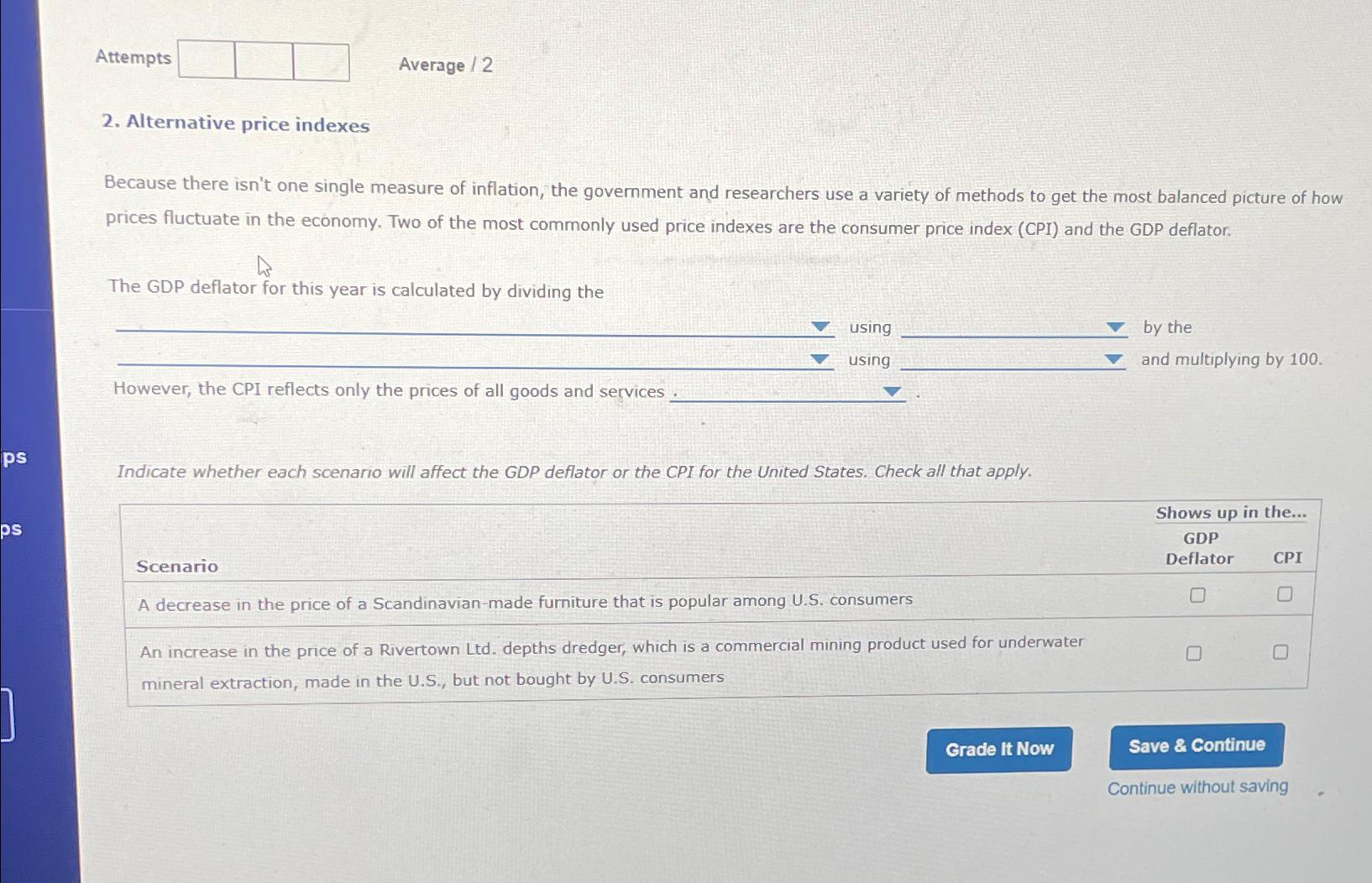 Solved AttemptsAverage ?22. ﻿Alternative price | Chegg.com