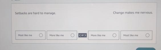 Solved Setbacks are hard to manage.Change makes me nervous. | Chegg.com