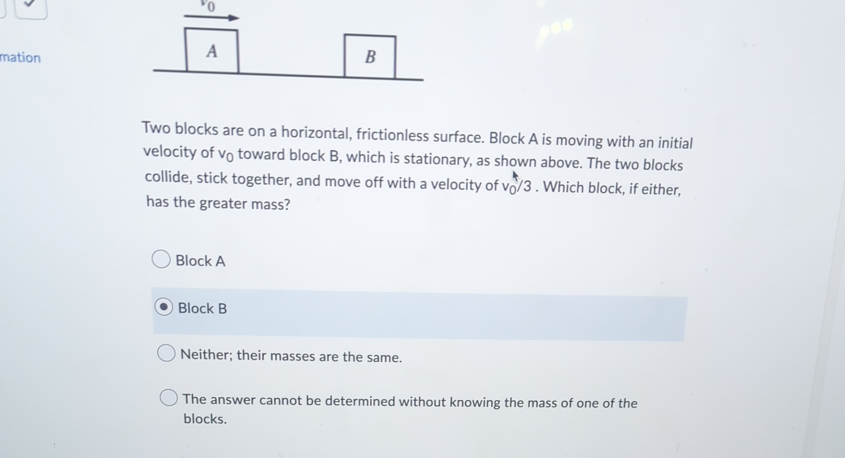 Solved Two blocks are on a horizontal, frictionless surface. | Chegg.com