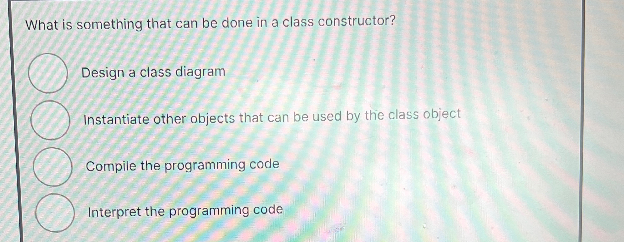 Solved What is something that can be done in a class | Chegg.com