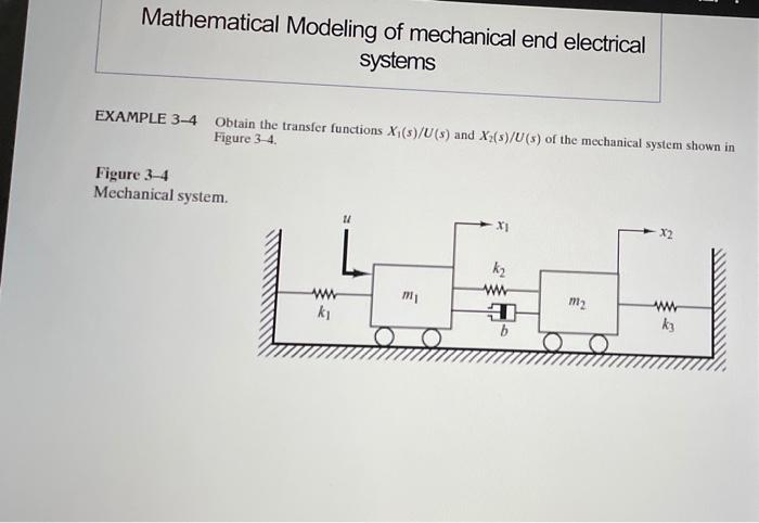 Solved Mathematical Modeling of mechanical end electrical | Chegg.com