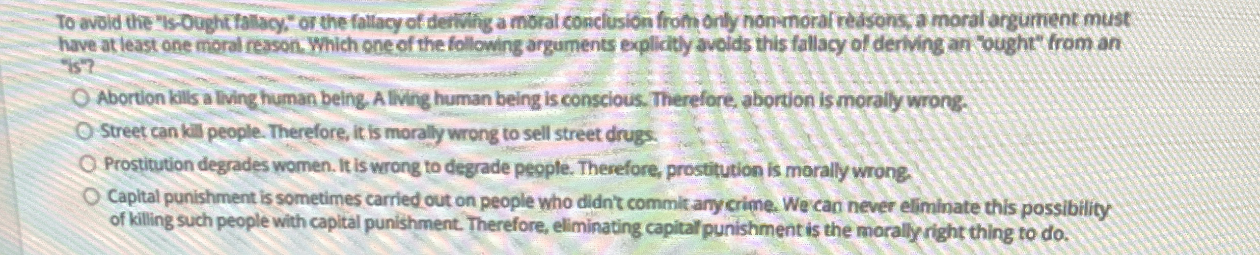 Solved To avoid the "Is-Ought fallagy," or the fallacy of | Chegg.com