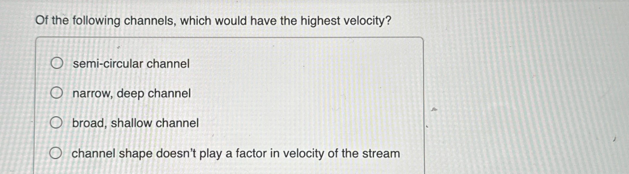 Solved Of the following channels, which would have the | Chegg.com