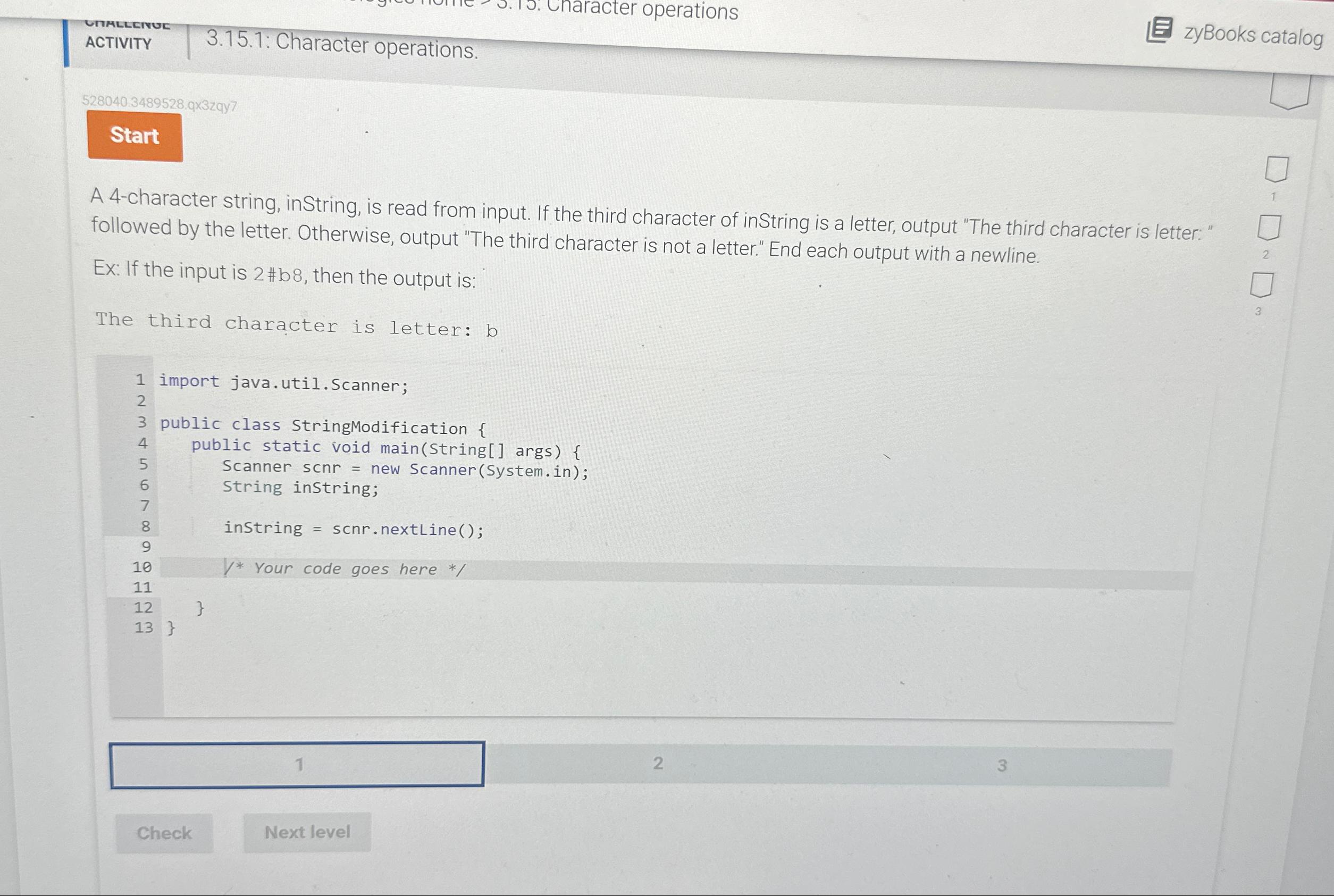 Solved ACTIVITY3.15.1: Character operations.zyBooks | Chegg.com
