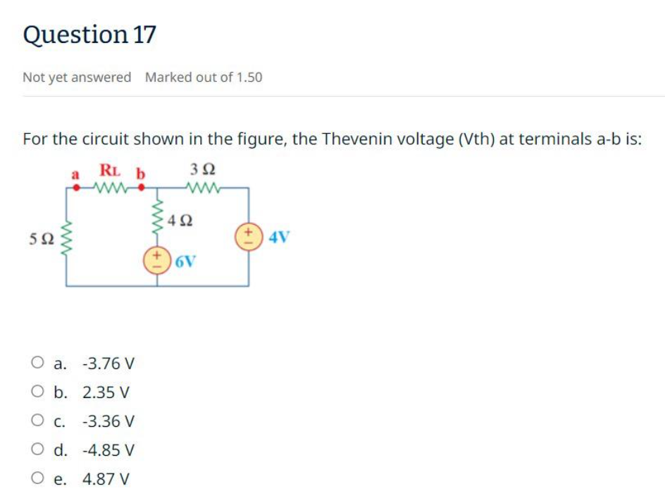 Solved For the circuit shown in the figure, the Thevenin | Chegg.com