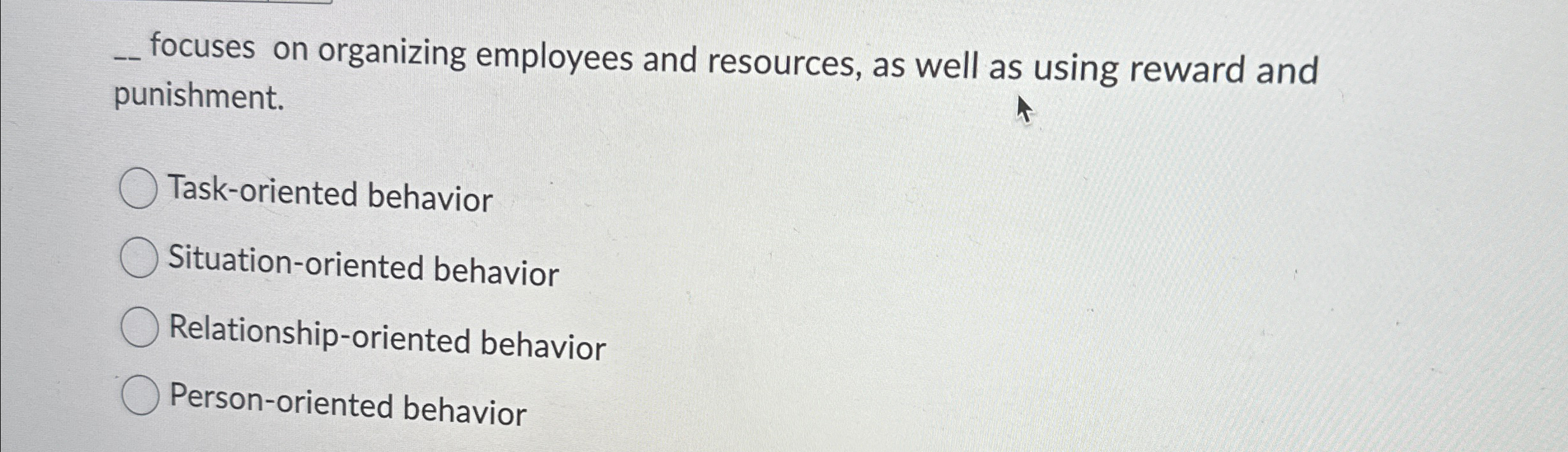 Solved q, ﻿focuses on organizing employees and resources, as | Chegg.com