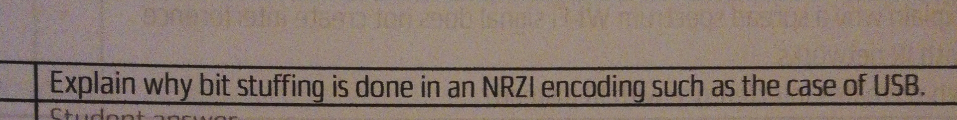Solved Explain why bit stuffing is done in an NRZI encoding | Chegg.com