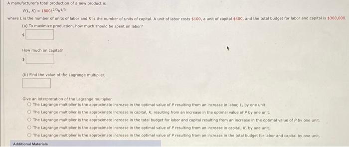 Solved A manufacturer's total production of a new product is | Chegg.com