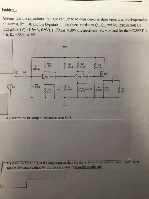 Solved Problem 1 Assume that the capacitors are large enough | Chegg.com