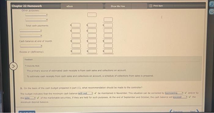 Solved 1. Prepare a monthly cast budpet and supportins | Chegg.com