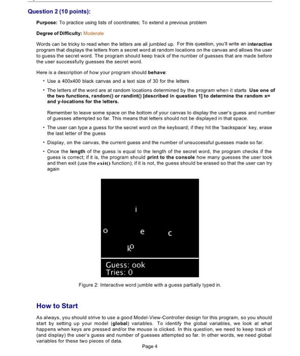 Solved Question 2 (10 points): Purpose: To practice using | Chegg.com