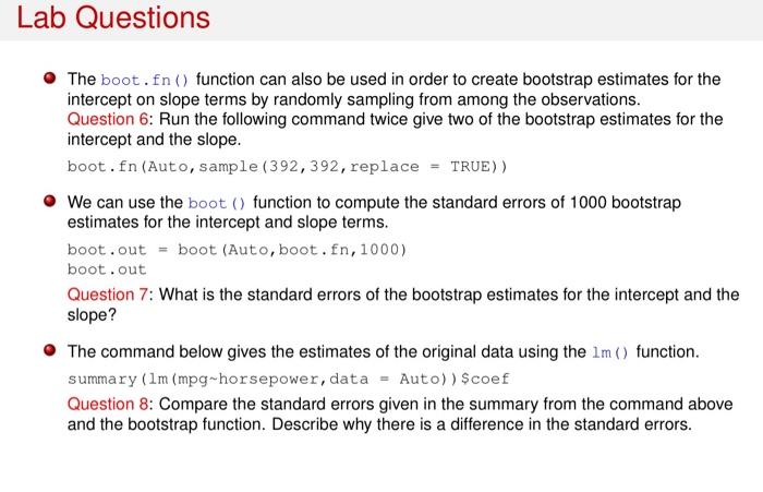 Solved 1. Install the ISLR, we will be using the Portfolio | Chegg.com