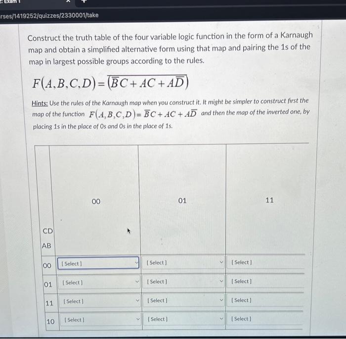 Solved Obtain a simplified alternative form of the Boolean | Chegg.com