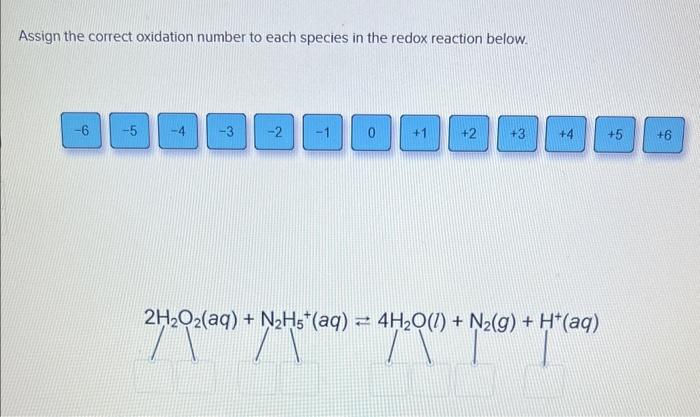 Solved Assign the correct oxidation number to each species | Chegg.com