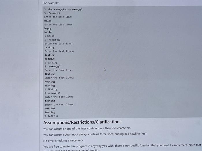 Solved (10 marks) Write a C program exam_95. c which reads | Chegg.com