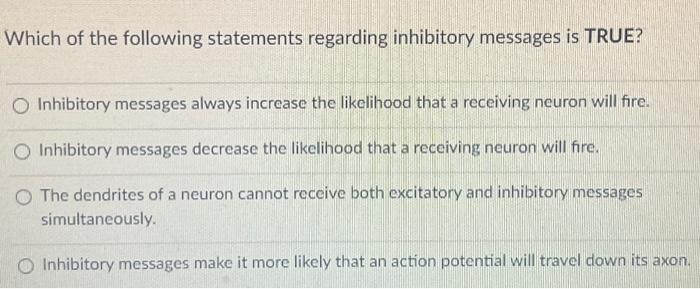 Solved Which of the following statements regarding | Chegg.com