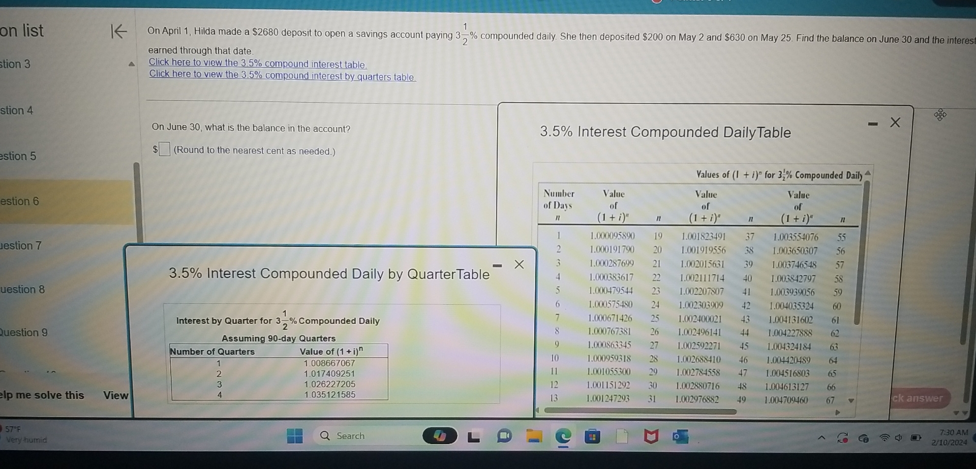 Solved on liststion 3 ﻿earned through that date.Click here | Chegg.com
