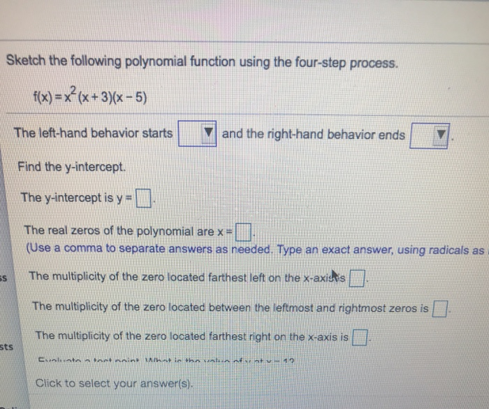 Solved Sketch the following polynomial function using the | Chegg.com