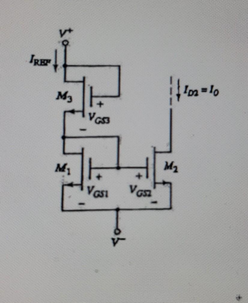 Solved (3) For the NMOS current source shown below the bias | Chegg.com