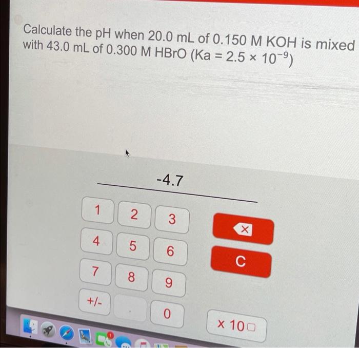 Solved Calculate the pH when 20.0 mL of 0.150 M KOH is mixed | Chegg.com