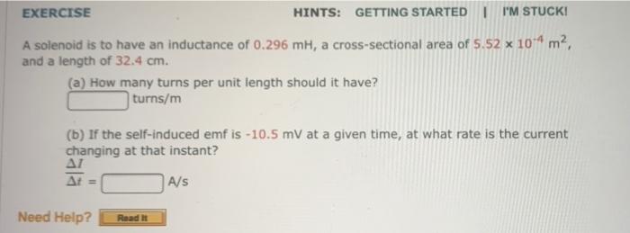 Solved EXERCISE HINTS: GETTING STARTED I'M STUCKI A solenoid | Chegg.com