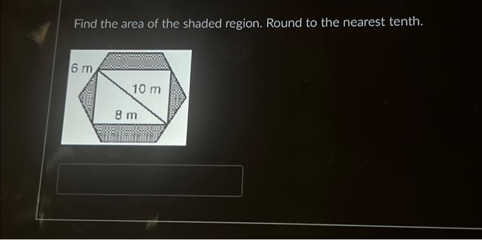 Solved Find the area of the shaded region. Round to the | Chegg.com