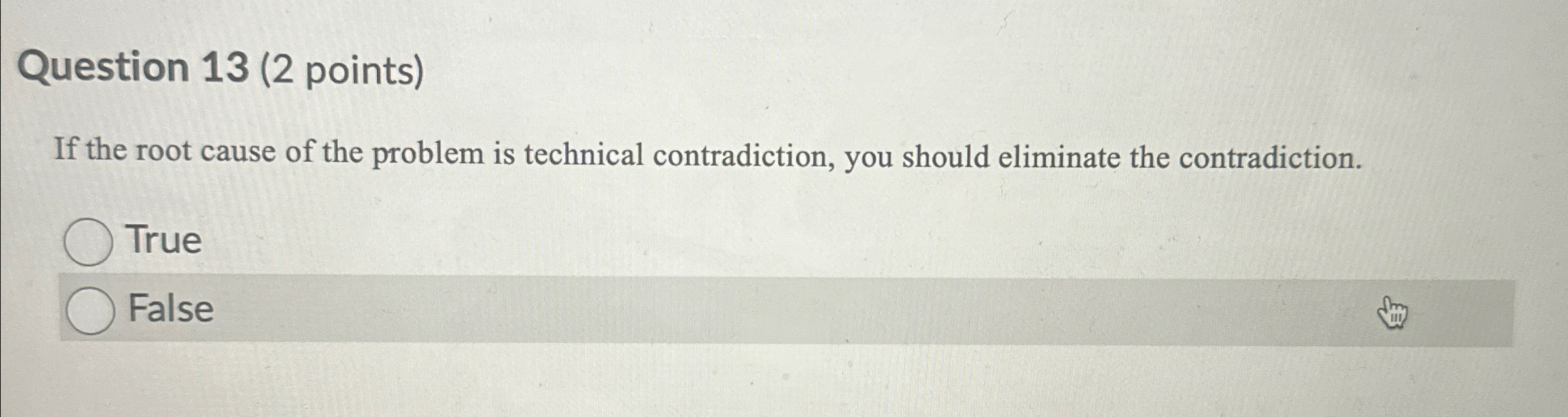 Solved Question 13 (2 ﻿points)If the root cause of the | Chegg.com