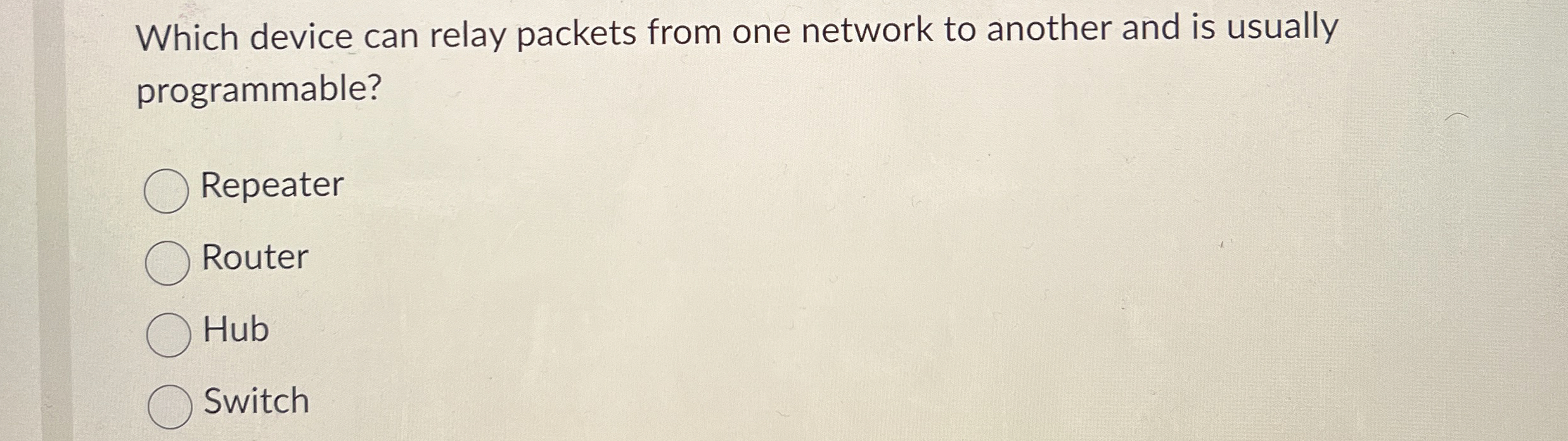 Solved Which device can relay packets from one network to | Chegg.com